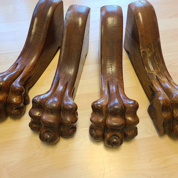 Table Legs Wood Claw Foot - Etsy