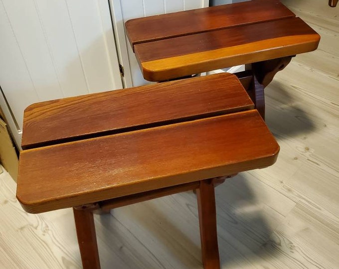 Vintage Vandy Craft Redwood Patio End Table - Etsy