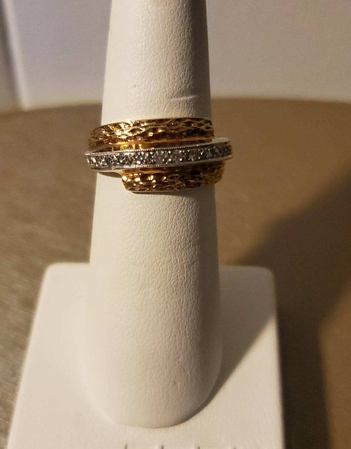 Vintage Estate Diamond Highway Ring 14K - Etsy
