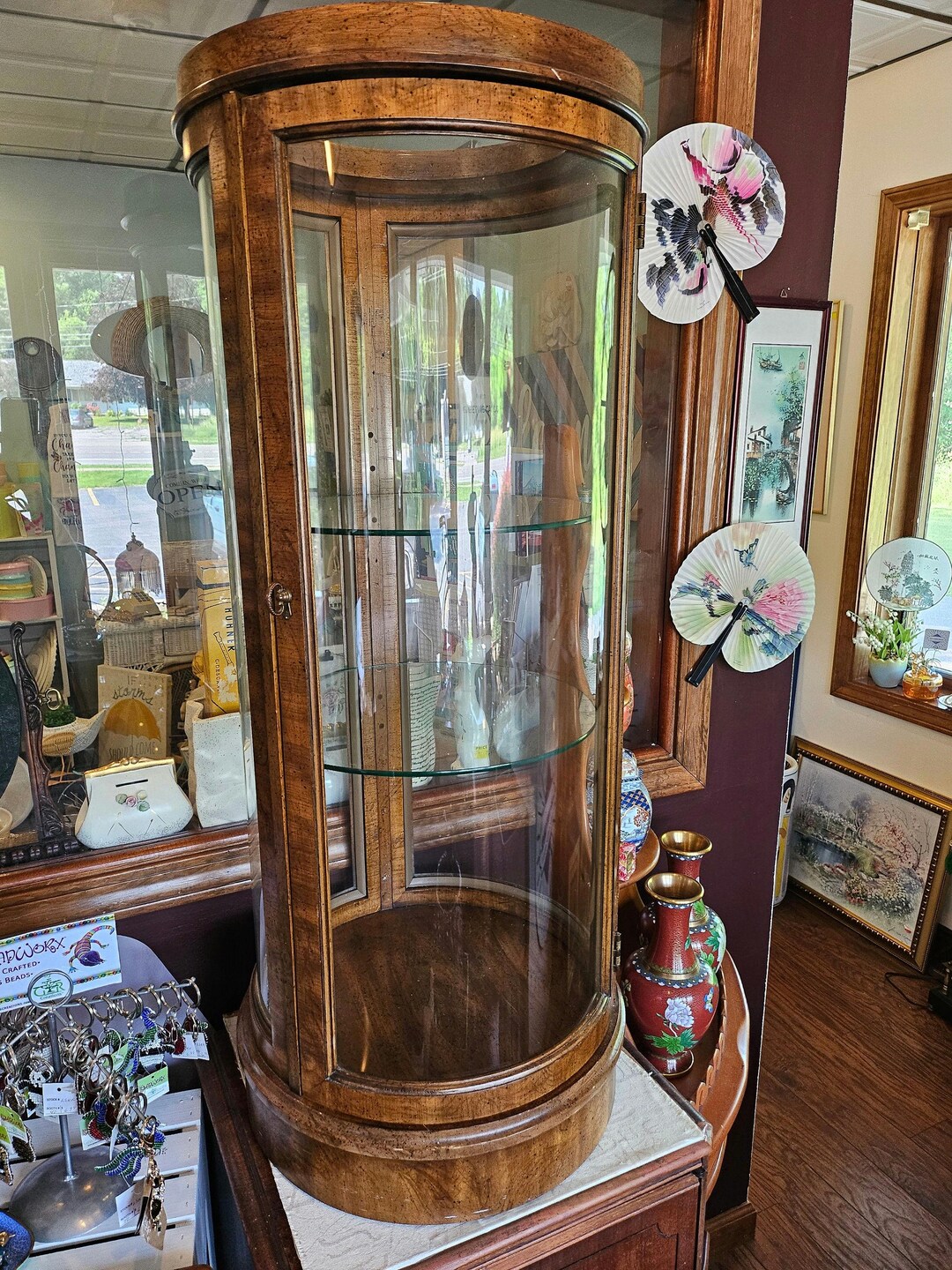 Weiman Curved Glass Curio Cabinet Local Pickup Only in Clarence, NY - Etsy