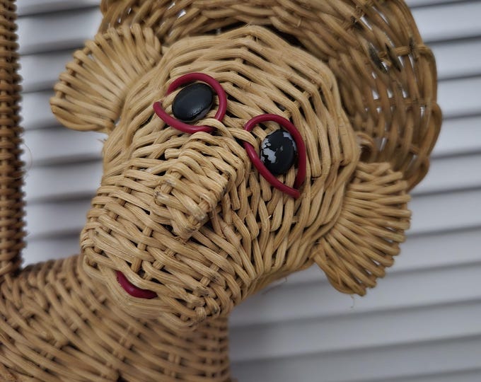 Vintage Wicker Hanging Monkey - Etsy