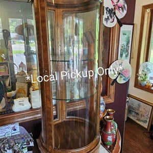 Weiman Curved Glass Curio Cabinet - Local Pickup Only in East Aurora ...
