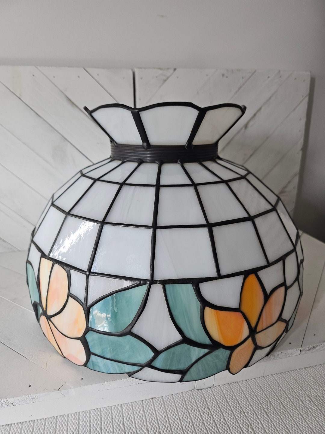 Tiffany Style Stained Glass Swag Shade - Etsy