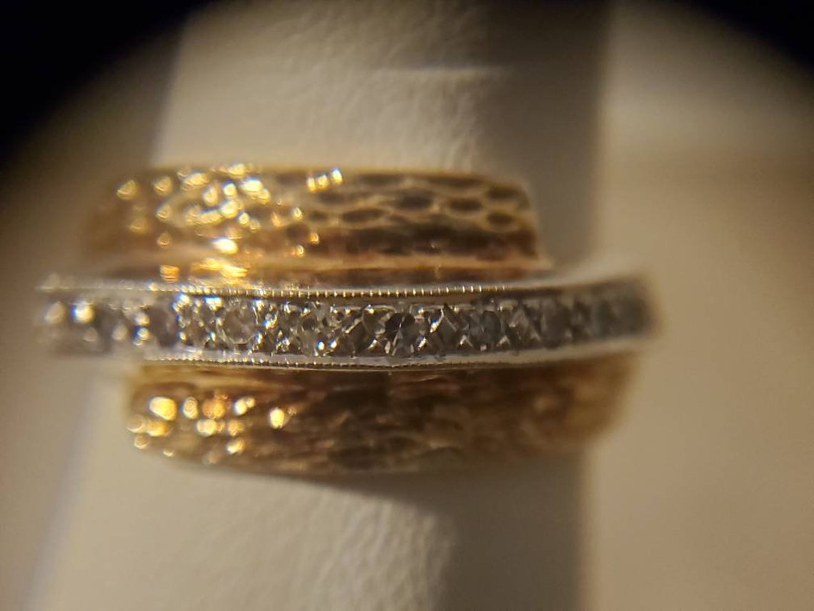 Vintage Estate Diamond Highway Ring 14K - Etsy