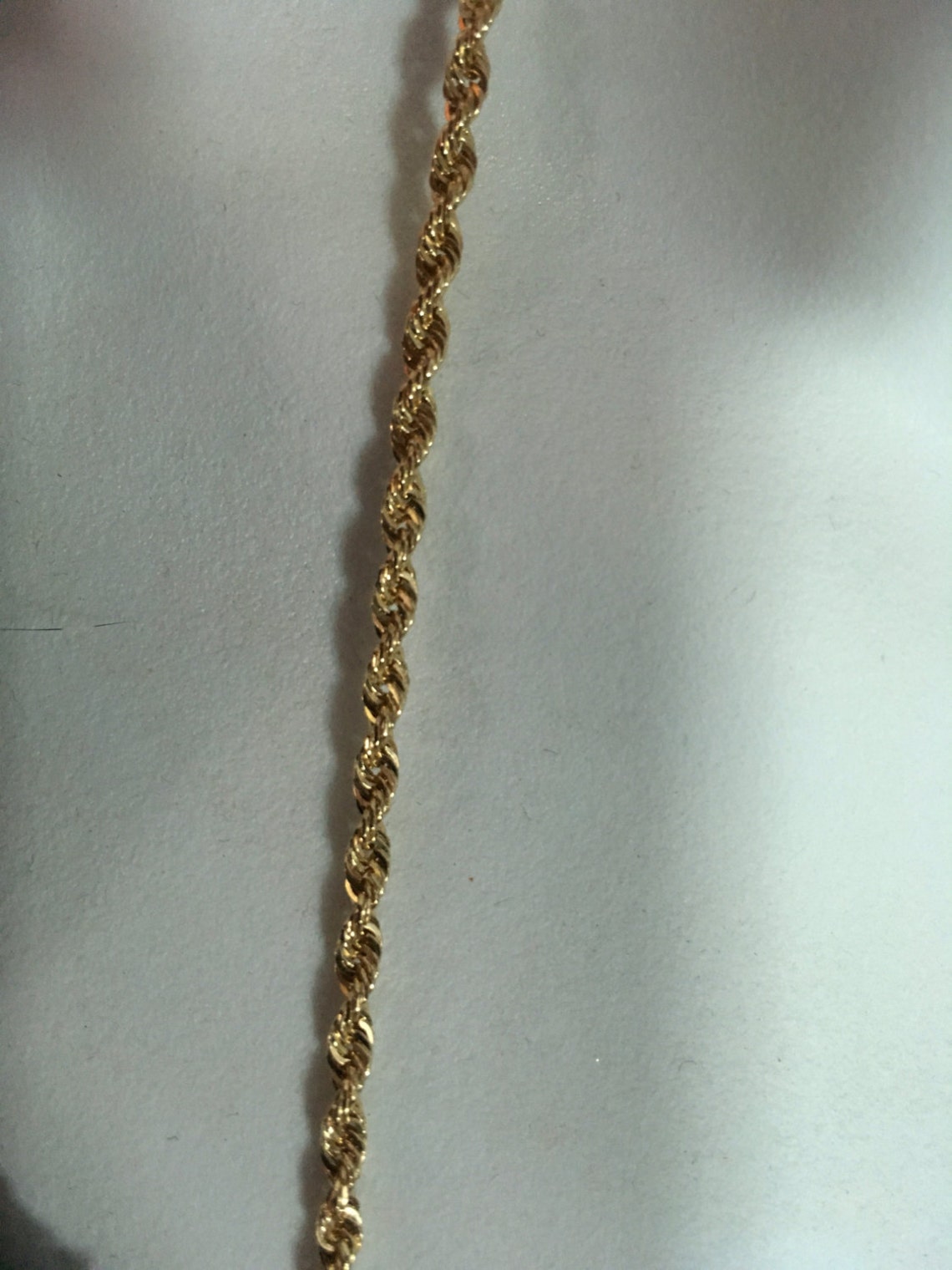 Vintage Michael Anthony 14K Yellow Gold Diamond Cut Rope Chain - Etsy
