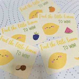 Lemon Party Scratch off Tickets • Little Lemon Baby Shower • Lemon ...