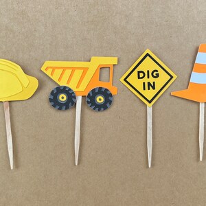 Construction Party Cupcake Toppers • Construction Birthday Party ...