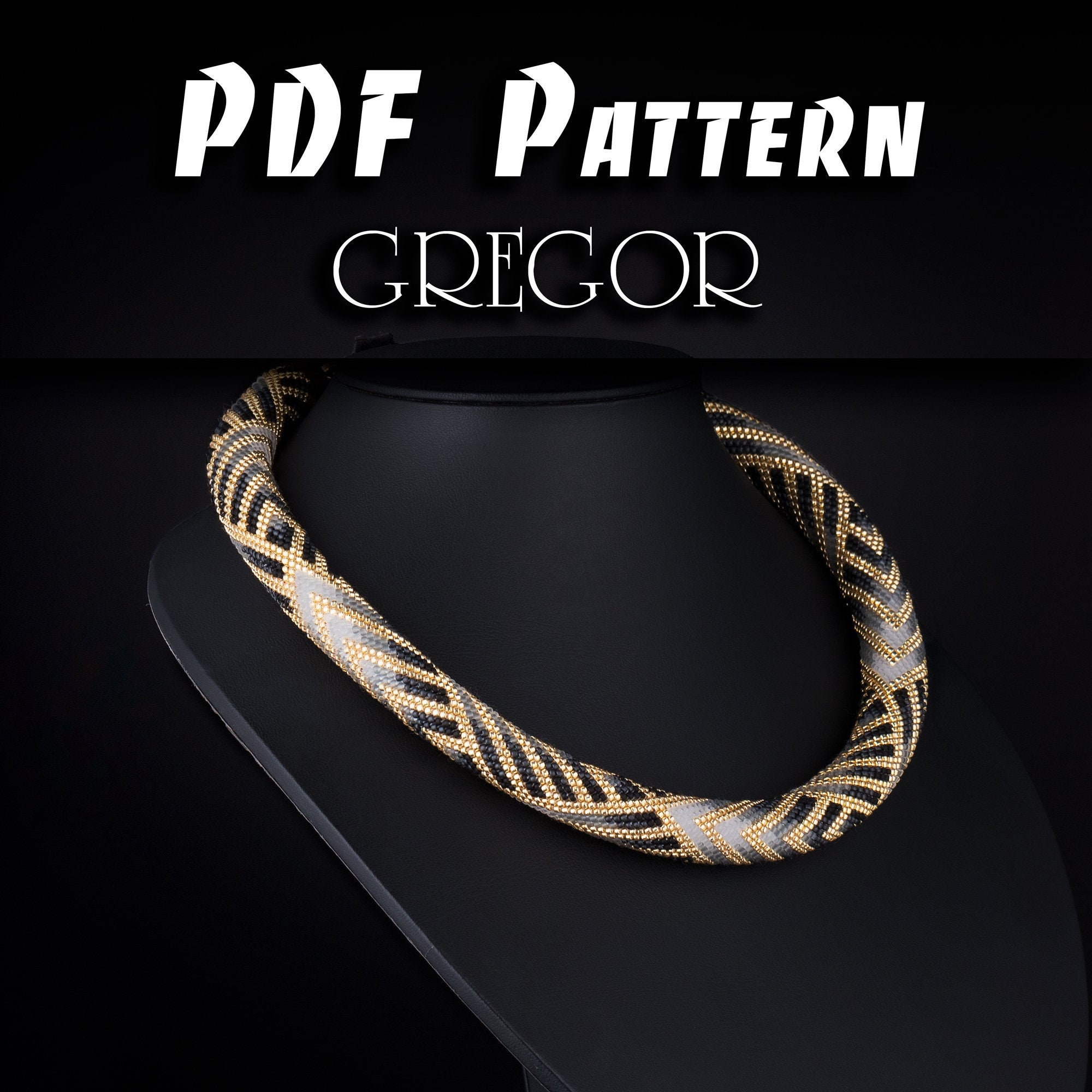 PDF Pattern for Geometric Necklace DIY Seed Bead Crochet Art | Etsy