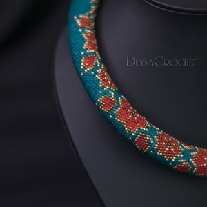 PDF Pattern for Flowers Necklace, DIY Seed Bead Crochet Art Project ...