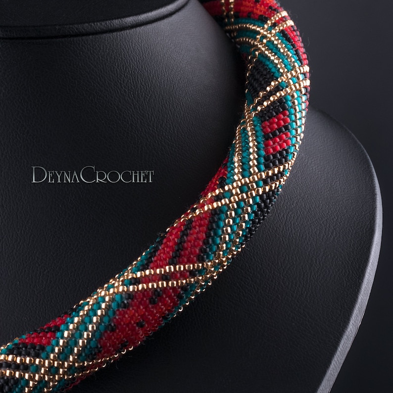 PDF Pattern for Necklace DIY Seed Bead Crochet Art Project | Etsy