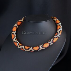PDF Pattern for Snake Necklace, DIY Seed Bead Crochet Art Project ...