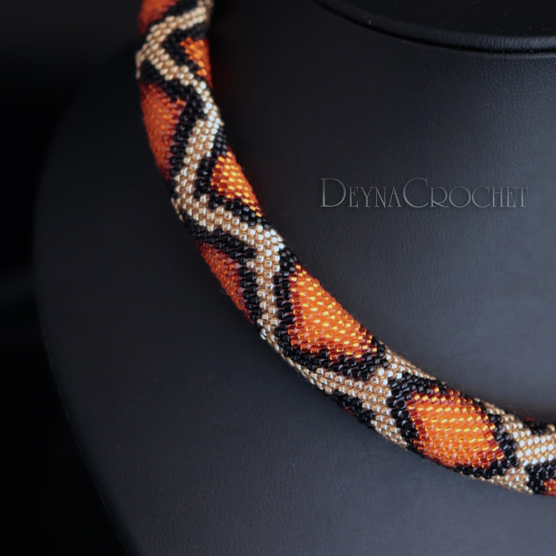 PDF Pattern for Snake Necklace DIY Seed Bead Crochet Art - Etsy
