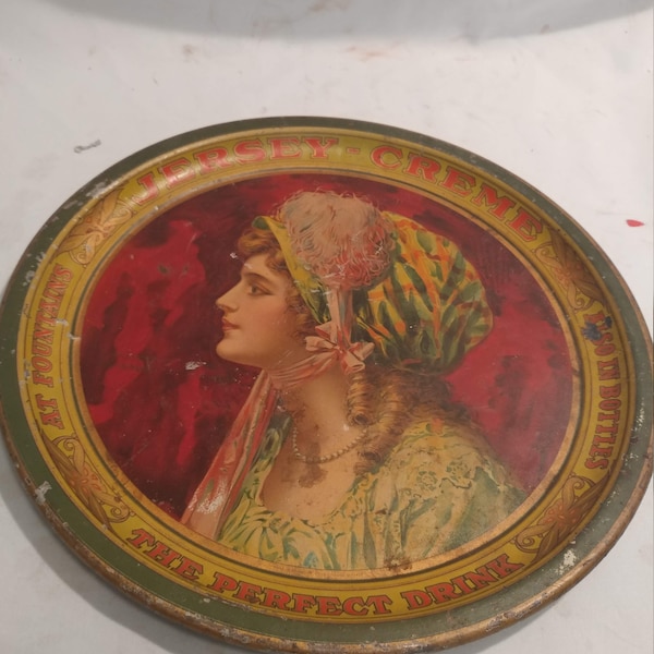 Antique Tin Platter - Etsy