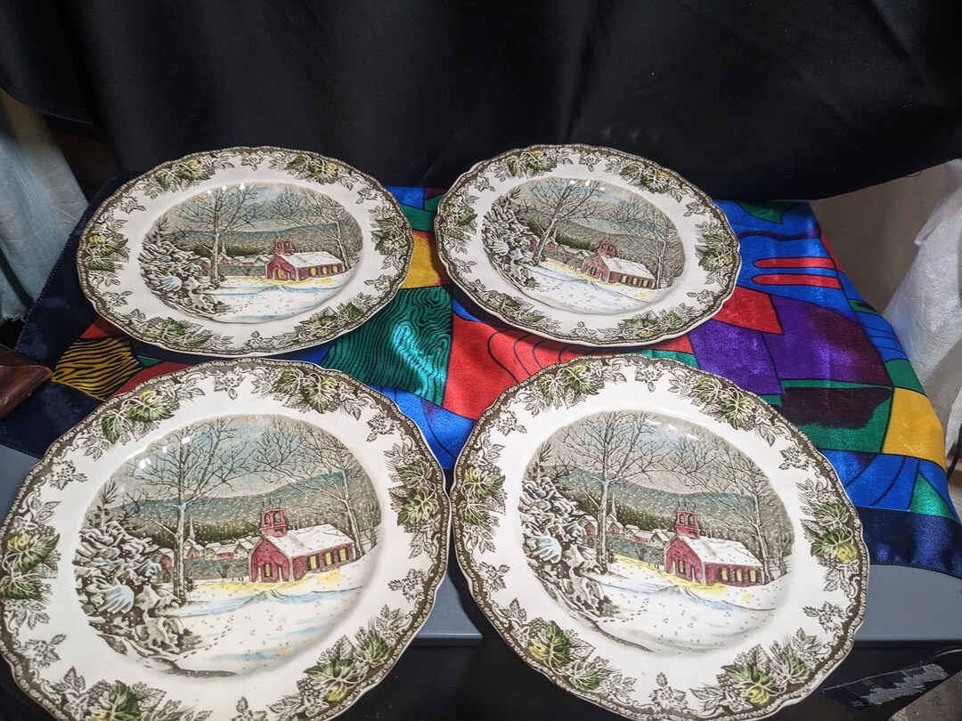 FREE SHIPPING- Set of 4 Dinner Plates. Vintage Johnson Brothers ...