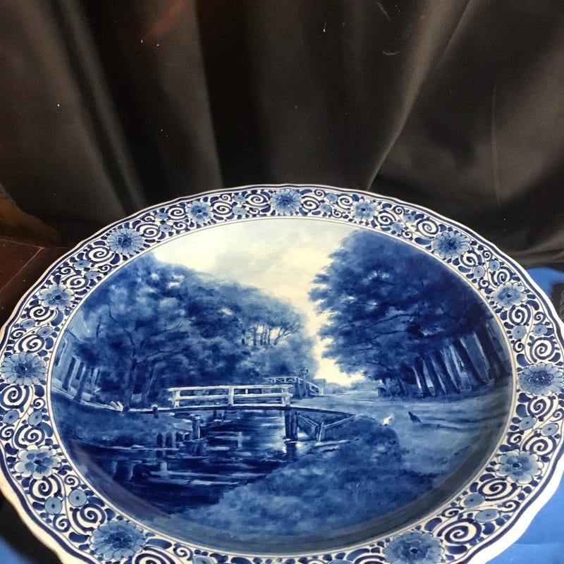 Ceramic Delft Charger Plate - Etsy