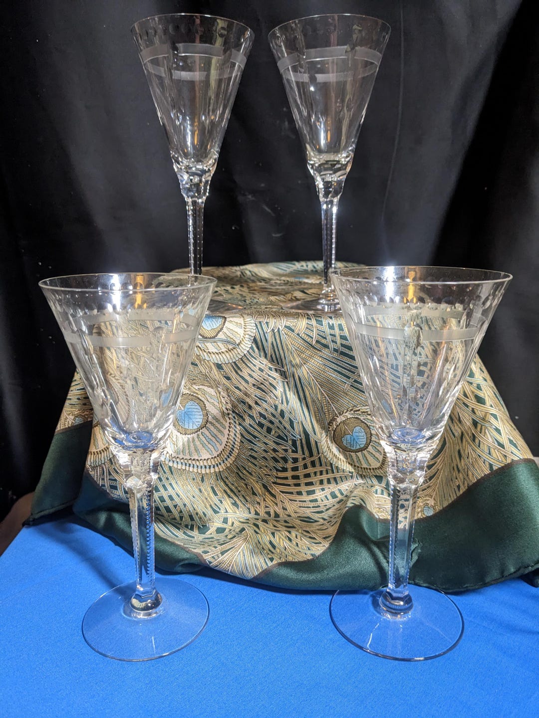 FREE SHIPPING- Set of 4- Richelieu by Seneca Glass Clear Water Goblets ...