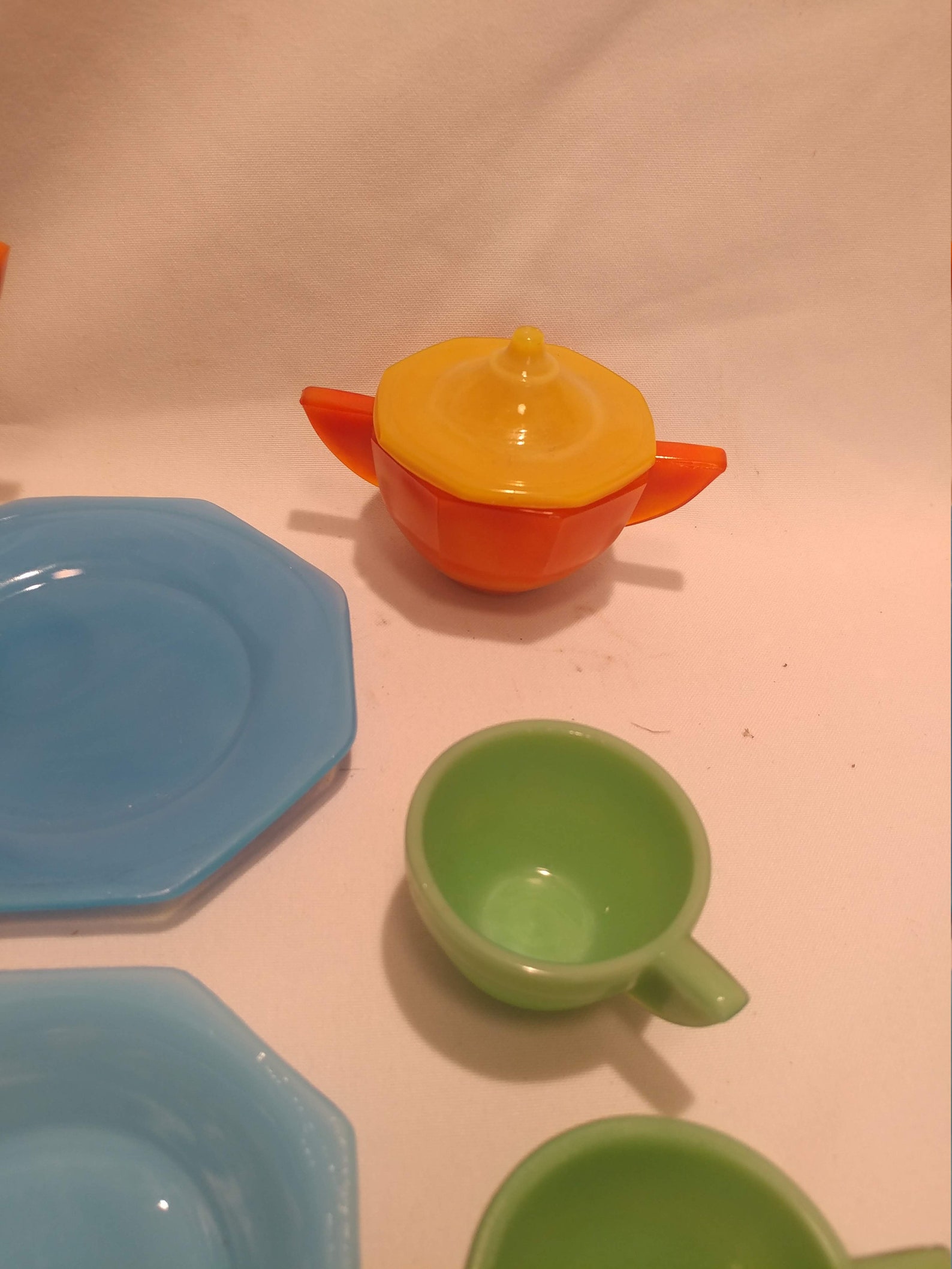 Antique Ackro-agate Glass Tea Party Play Set. 19 Pc. Set. | Etsy