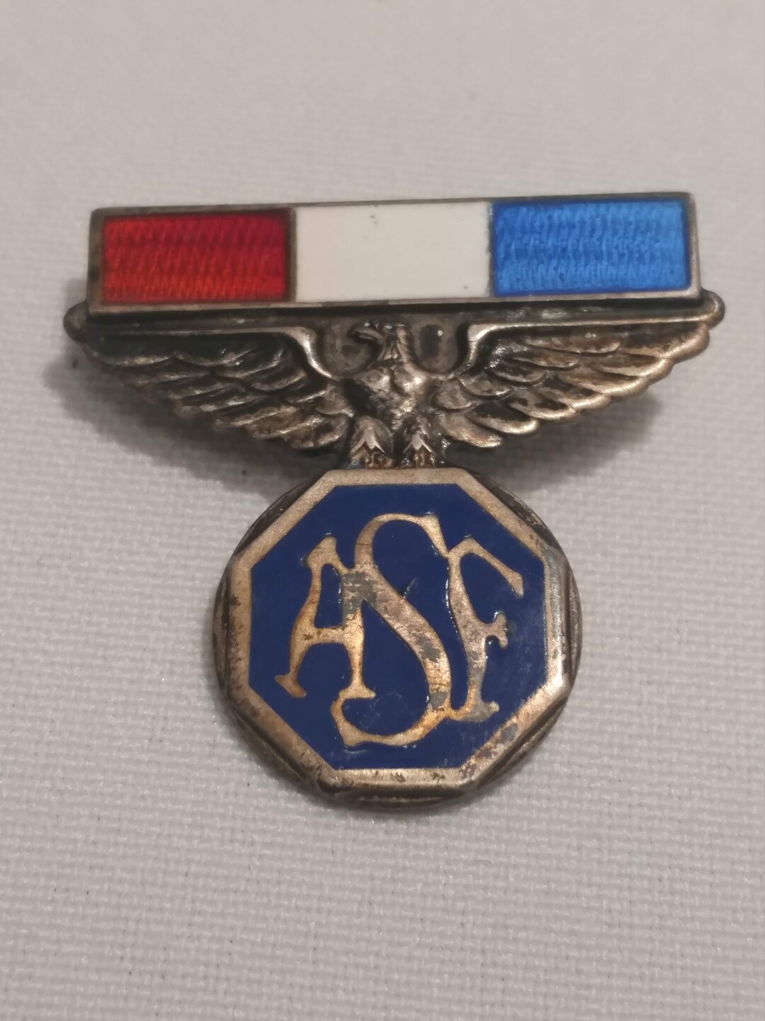 Vintage Sterling Silver U.S. Army Pin. Red, White & Blue Enameled Bar ...