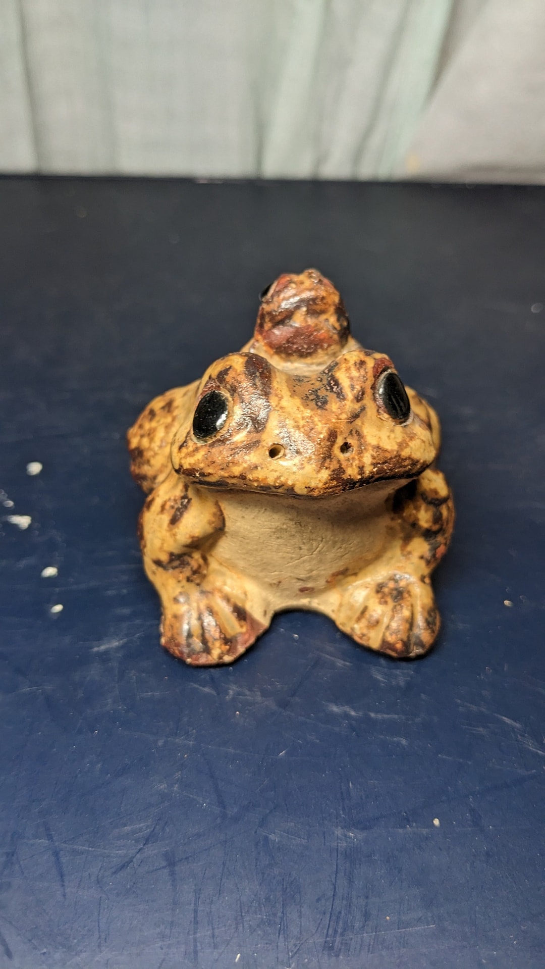 FREE SHIPPING- Vintage Japanese Made Shigaraki Ware Frog Figurine ...