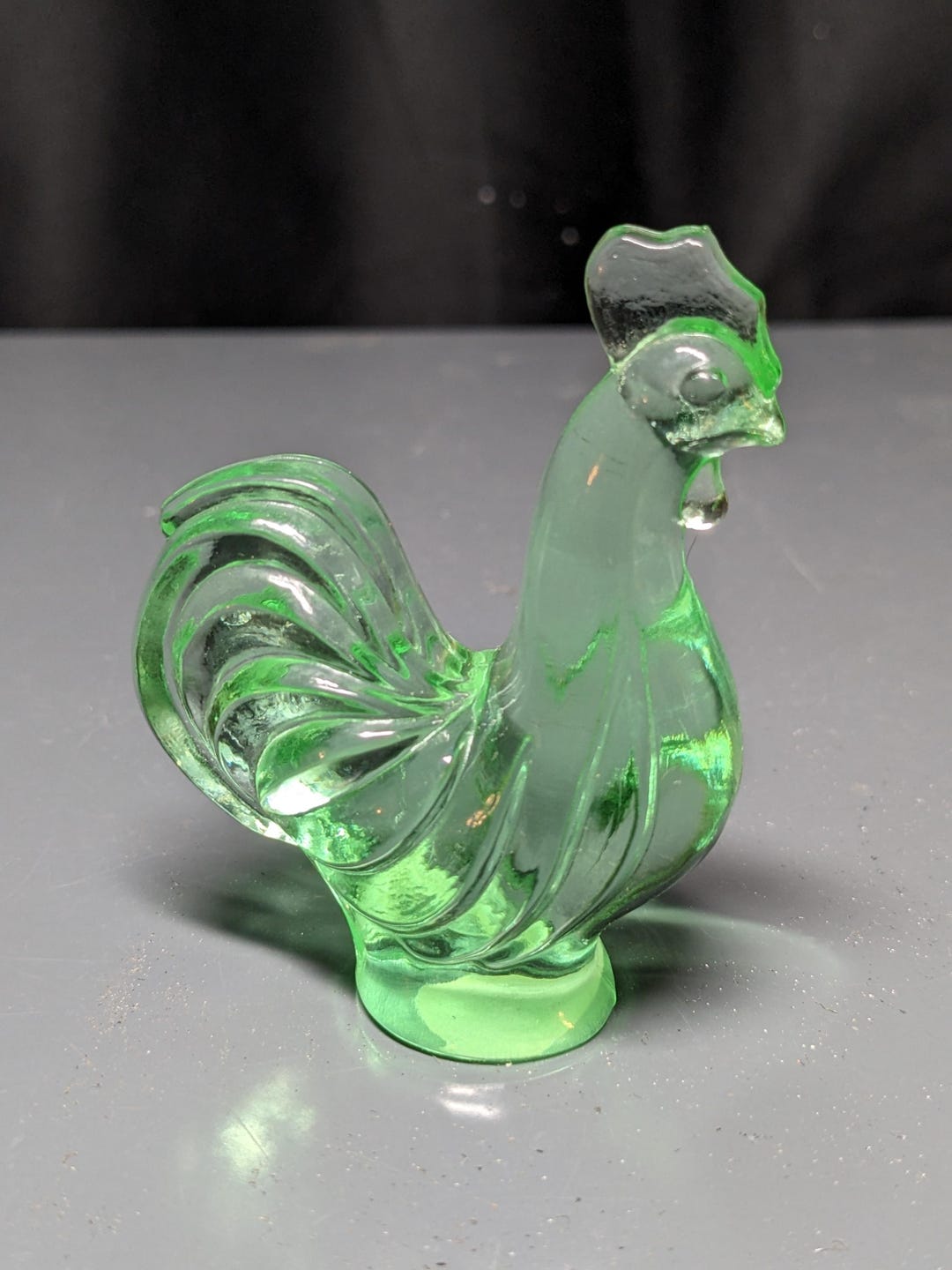 FREE SHIPPING- Vintage Fenton Art Glass Miniature Rooster. Original ...