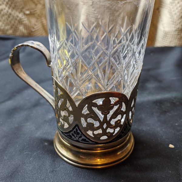 Russian Tea Glass and Holder - Etsy