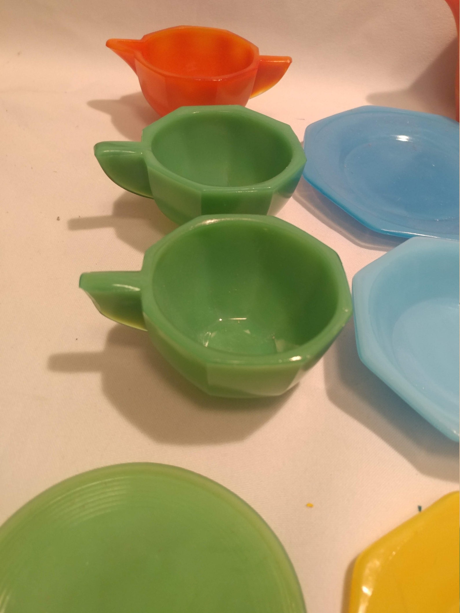 Antique Ackro-agate Glass Tea Party Play Set. 19 Pc. Set. | Etsy