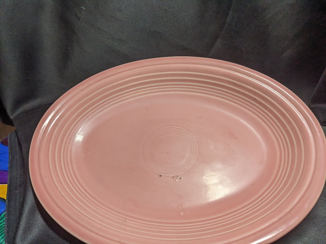FREE SHIPPING- Vintage Rose Pink HLC Fiestaware Oval 11-1/2" Platter ...