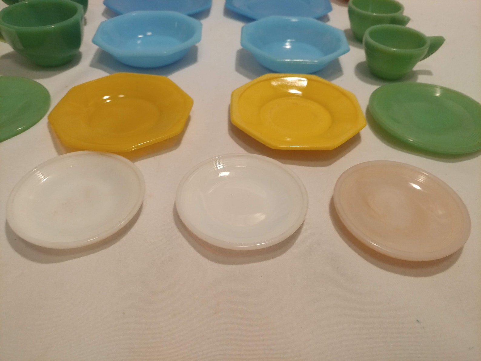 Antique Ackro-agate Glass Tea Party Play Set. 19 Pc. Set. | Etsy