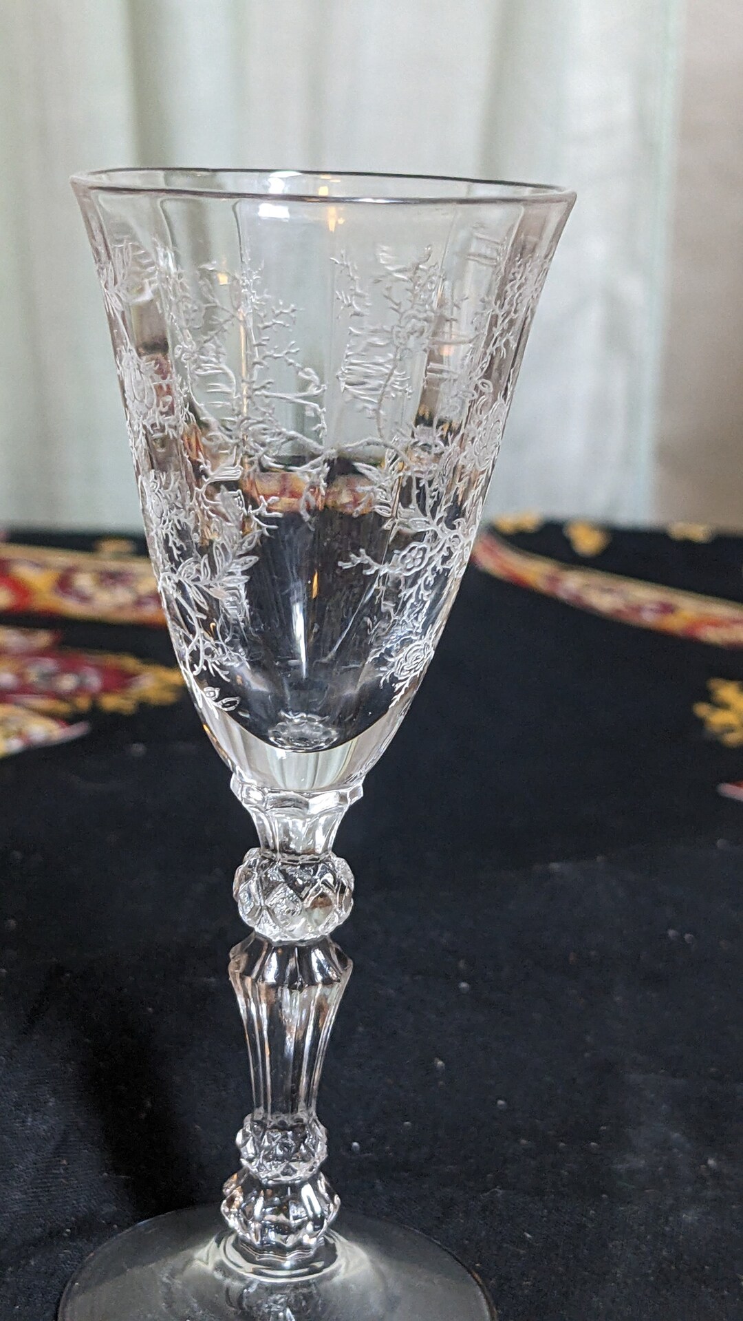 FREE SHIPPING- Vintage Fostoria Elegant Depression Glass Needle Etched ...