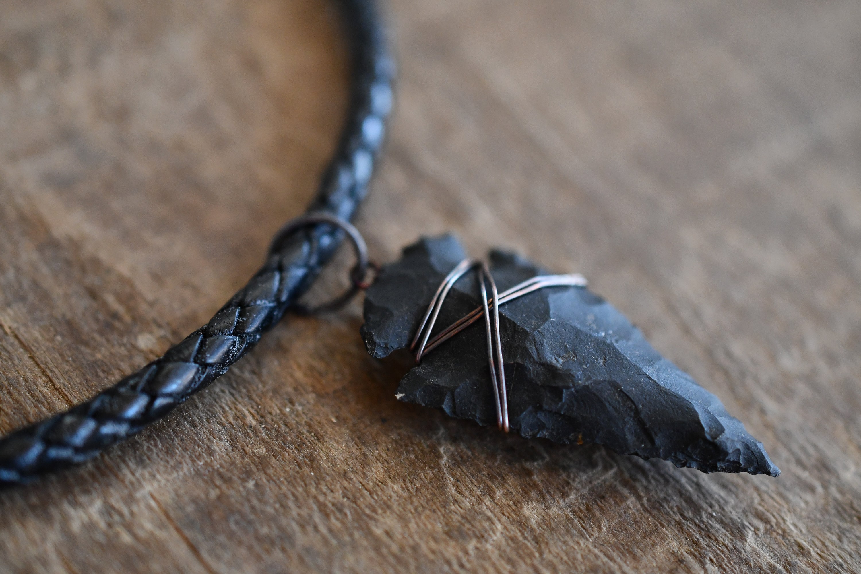 Leather Arrowhead Necklace for Men With Bolo Leather Cord, Strong ...