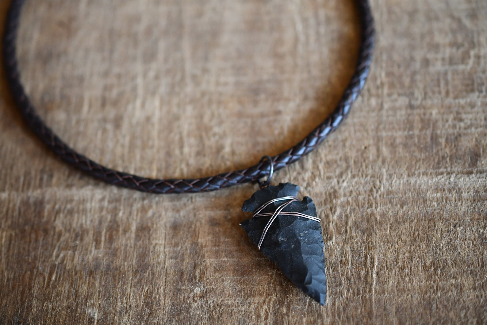 Leather Arrowhead Necklace for Men With Bolo Leather Cord, Strong ...