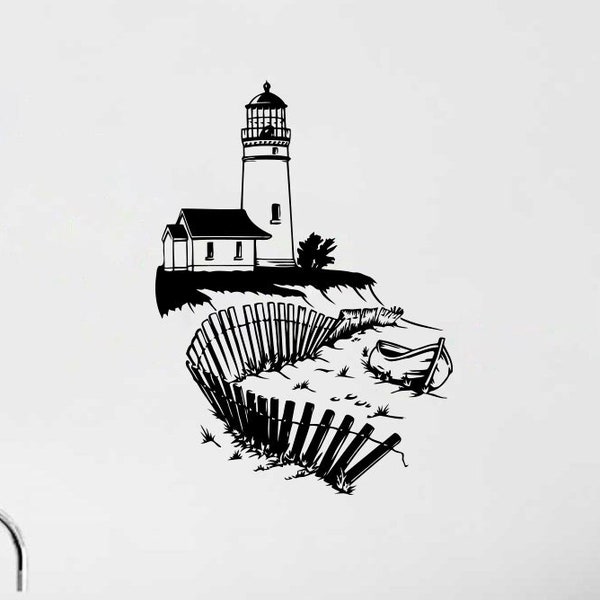Lighthouse Decal - Etsy