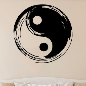 Yin Yang Vinyl Decal Yin Yang Wall Sticker Original Stickers Wall Vinyl ...
