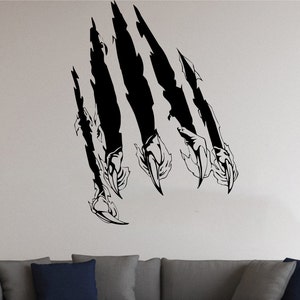 Claws Vinyl Decal Claw Scratches Wall Sticker Original Wall - Etsy