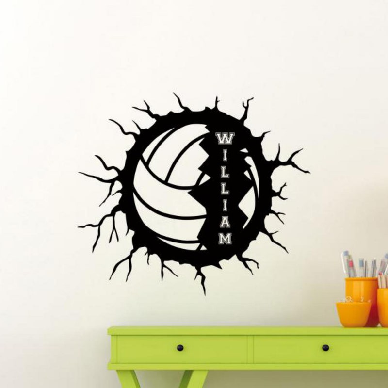 Volleyball Wall Decal - Etsy