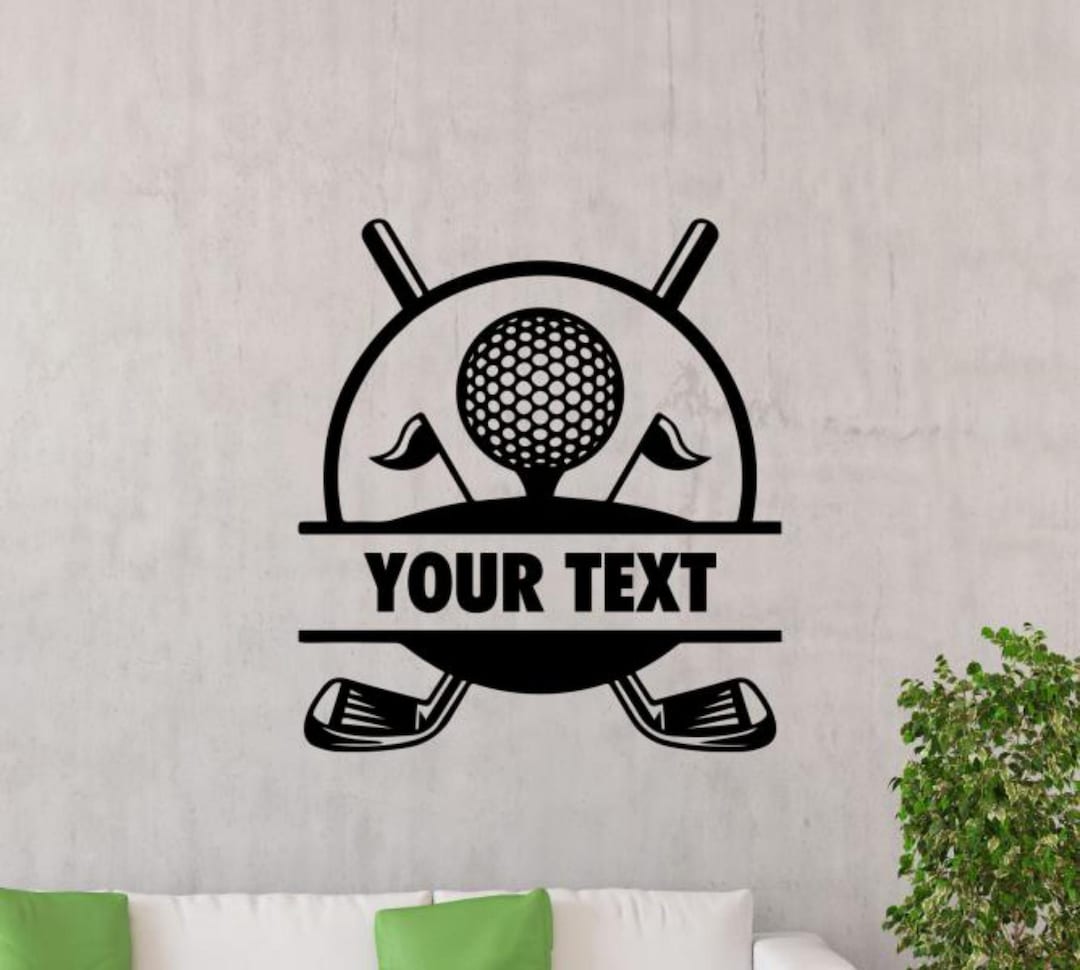Custom Golf Wall Decal Vinyl Sticker Personalized Golfer Sign Golfing ...