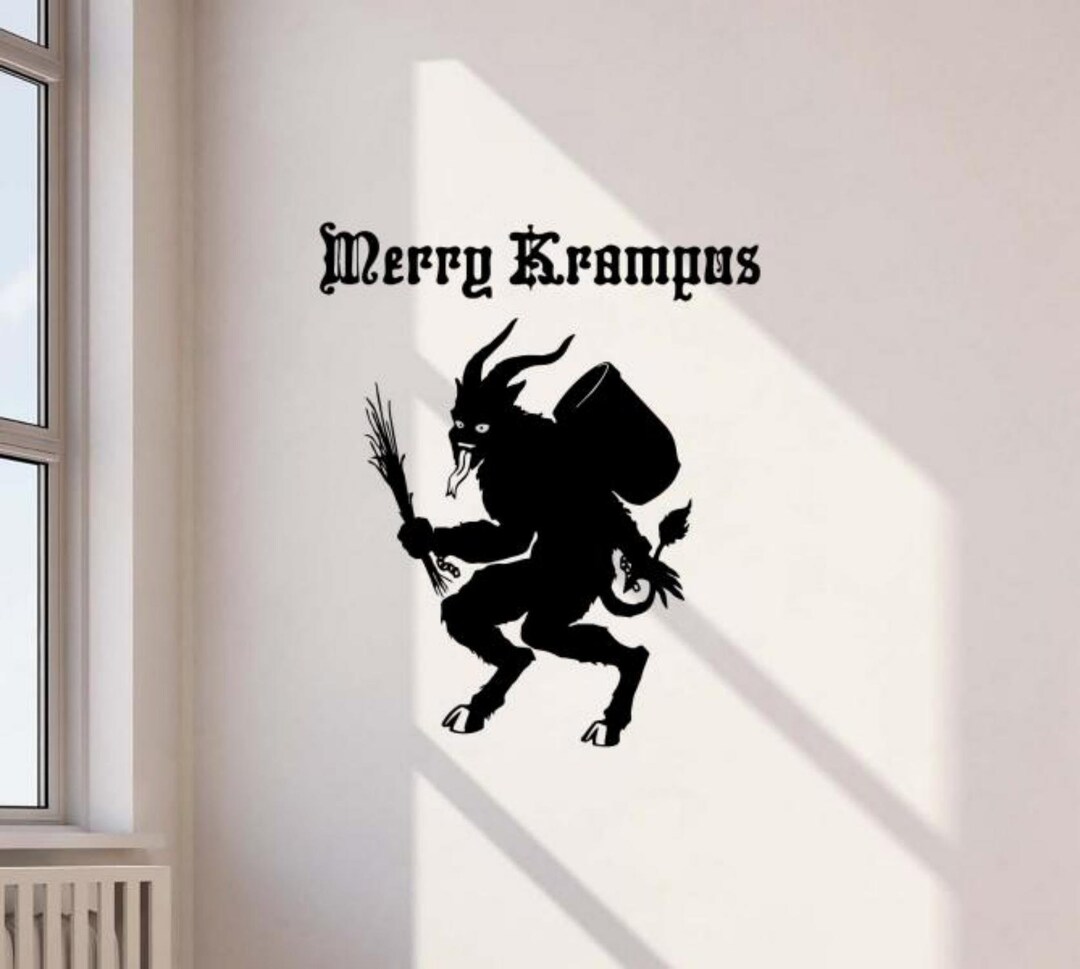Merry Krampus Wall Decal Vinyl Sticker Decor Wall Art Car Window Hood ...