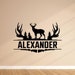 Deer Hunting Decal Wall Vinyl Sticker Custom Text Personalized Decor ...