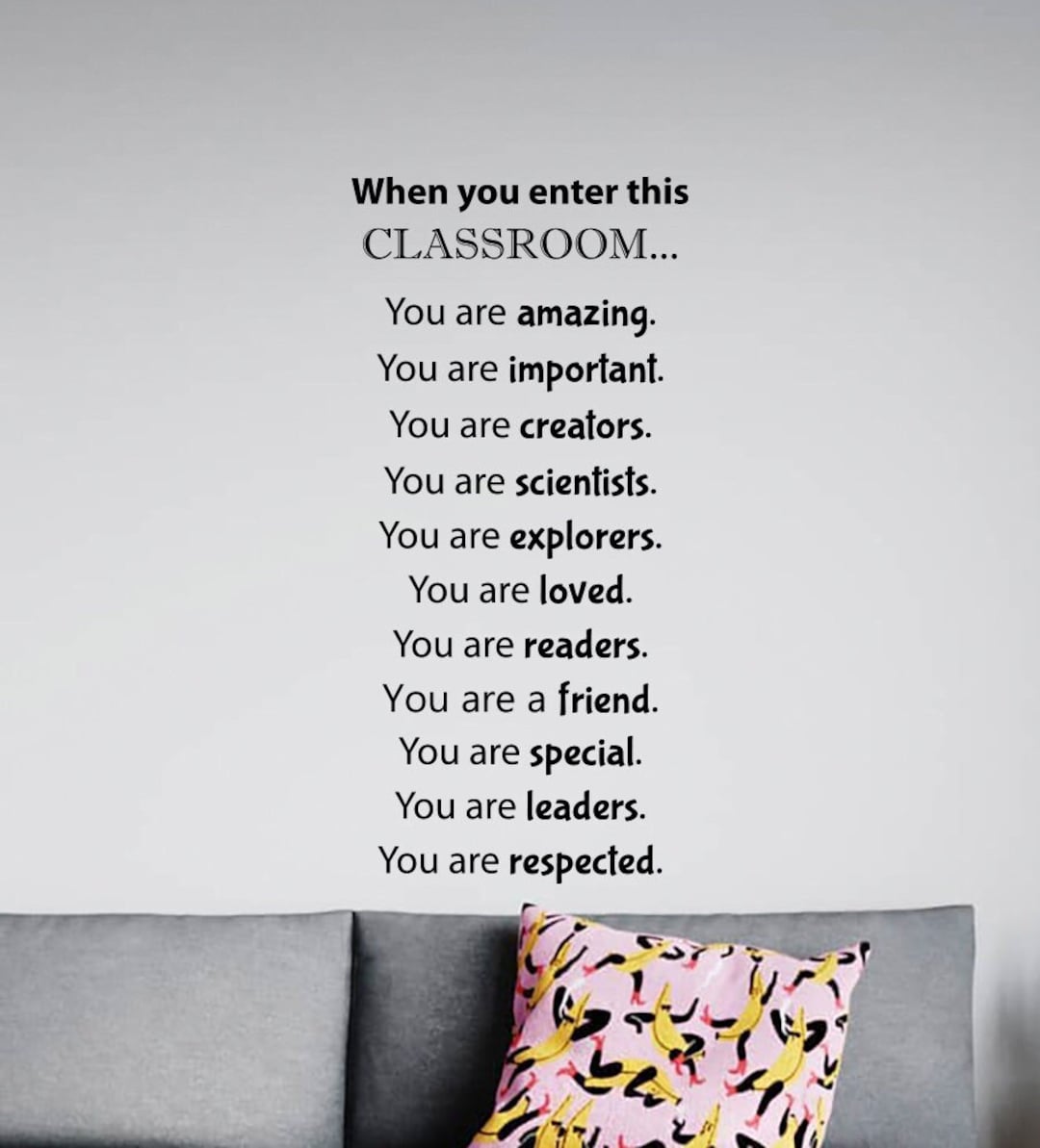 In This Classroom Wall Sticker Class Room Rules Study Education Quotes ...