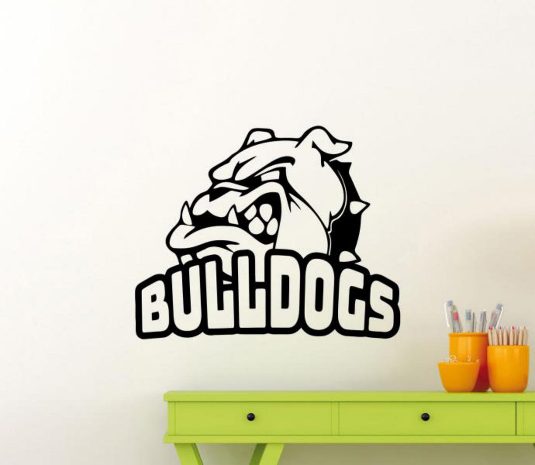 Bulldogs Decal Wall Vinyl Sticker Quote Baseball Decor Bulldog Wall Art ...