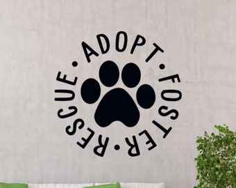 Love Symbol Heart Paw Print Dog Cat Pet Lover Wall Decal Sticker Home ...