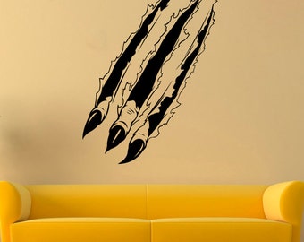 Claw mark sticker | Etsy