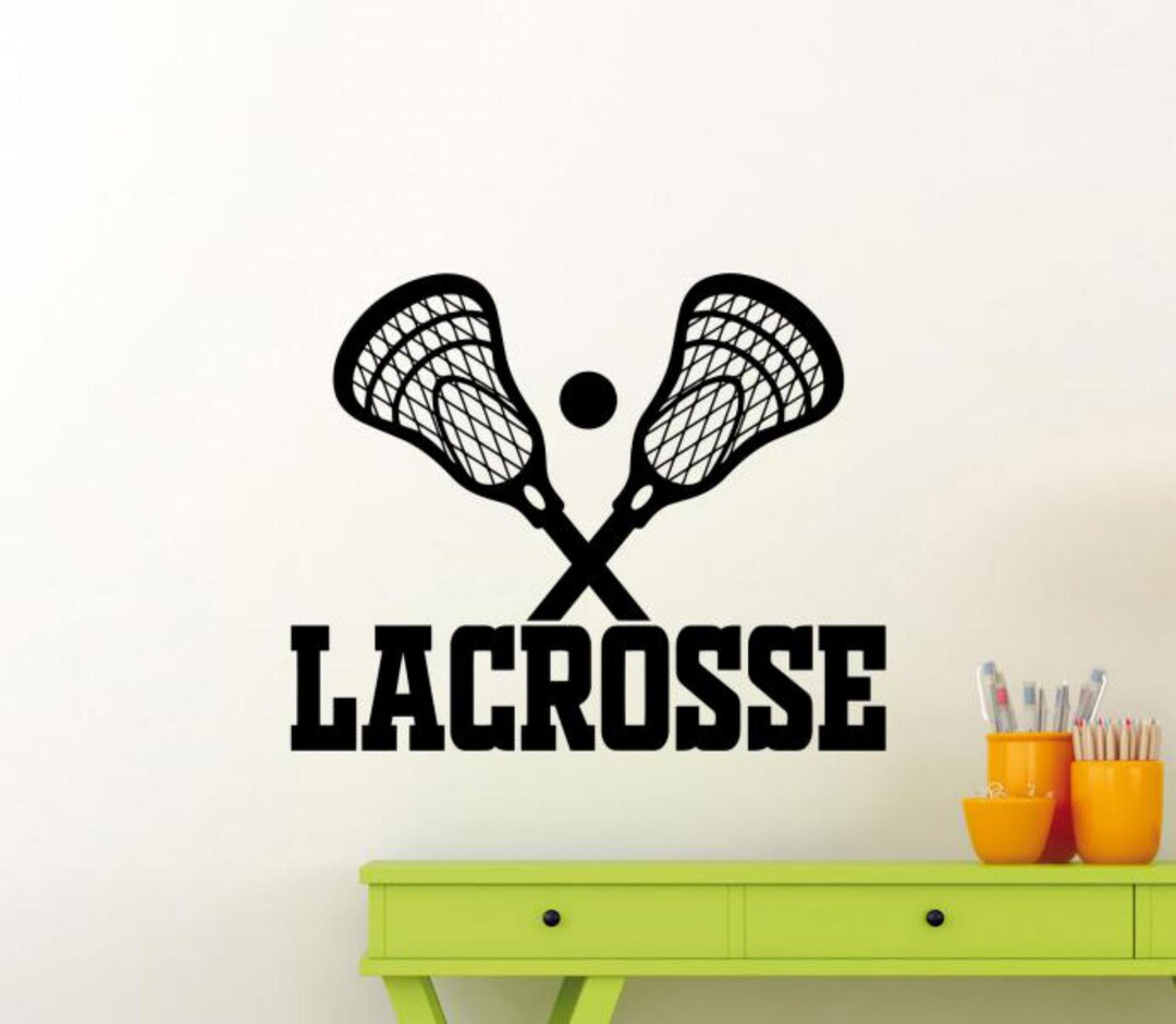 Lacrosse Decal Wall Vinyl Sticker Lacrosse Sticks Decor Lacrosse Wall ...
