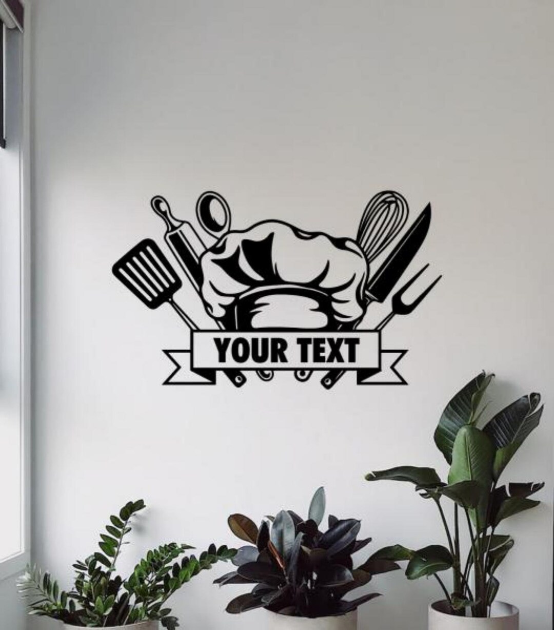 Personalized Kitchen Wall Decal Vinyl Sticker Custom Text Dining Room ...