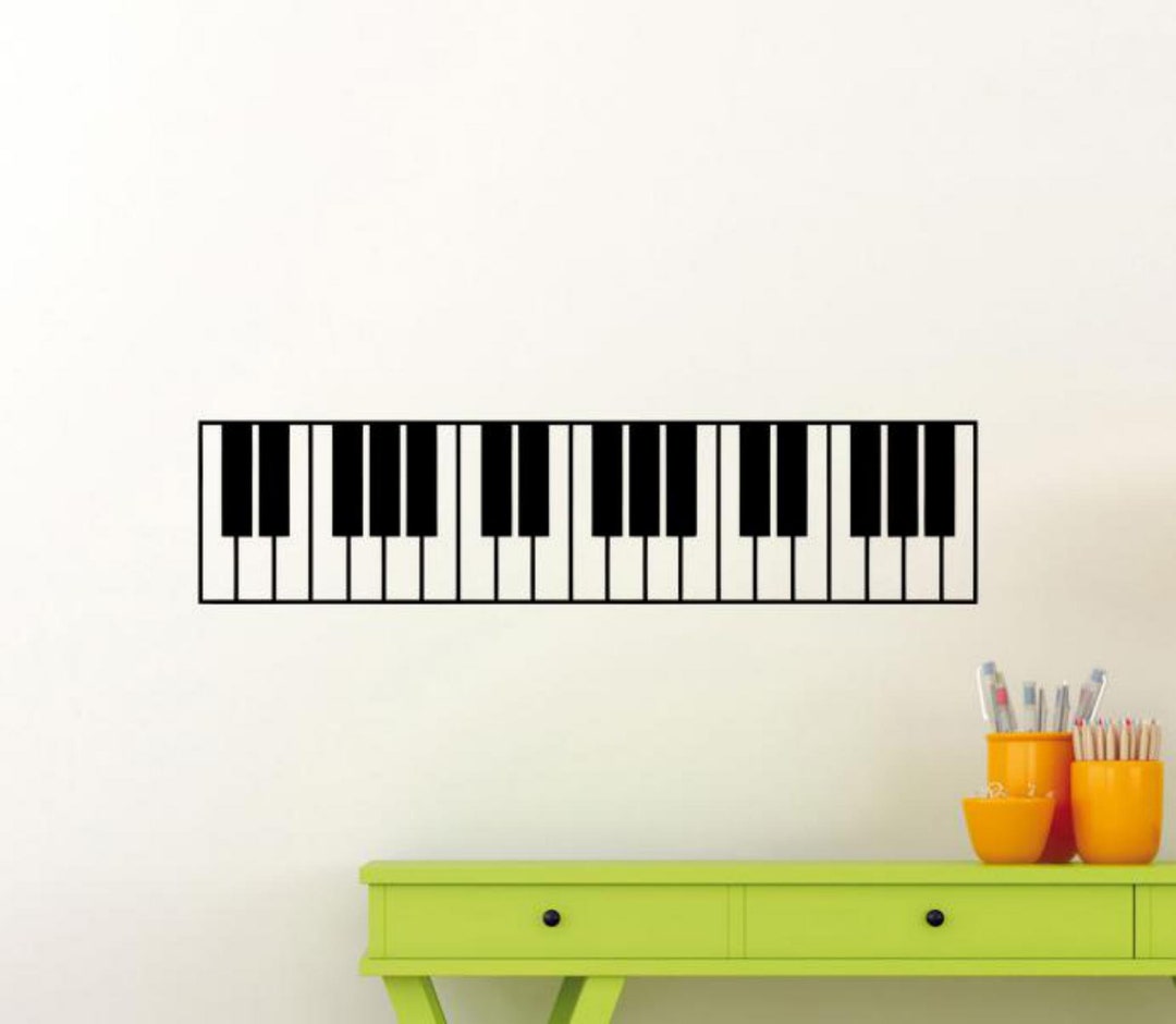Piano Keys Wall Decal Vinyl Sticker Music Wall Decor Wall Art Musician ...