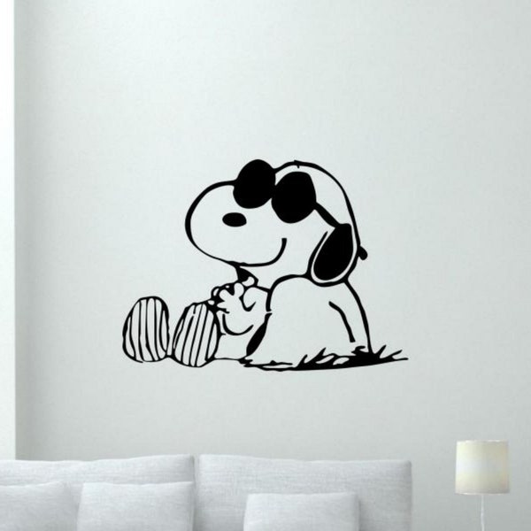 Snoopy Wall Decal - Etsy