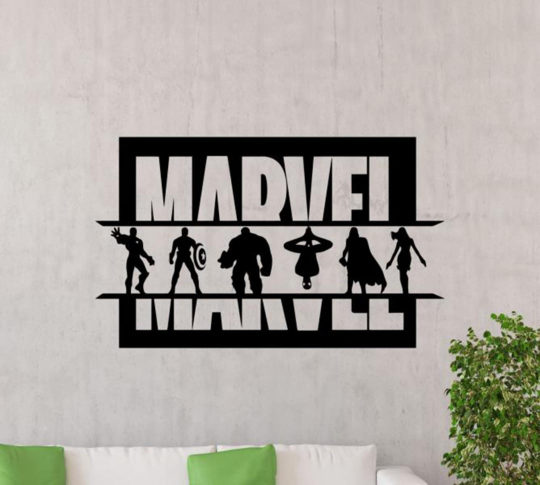 Superhero Wall Decal Vinyl Sticker Comic Book Gift Kids Room Decor ...