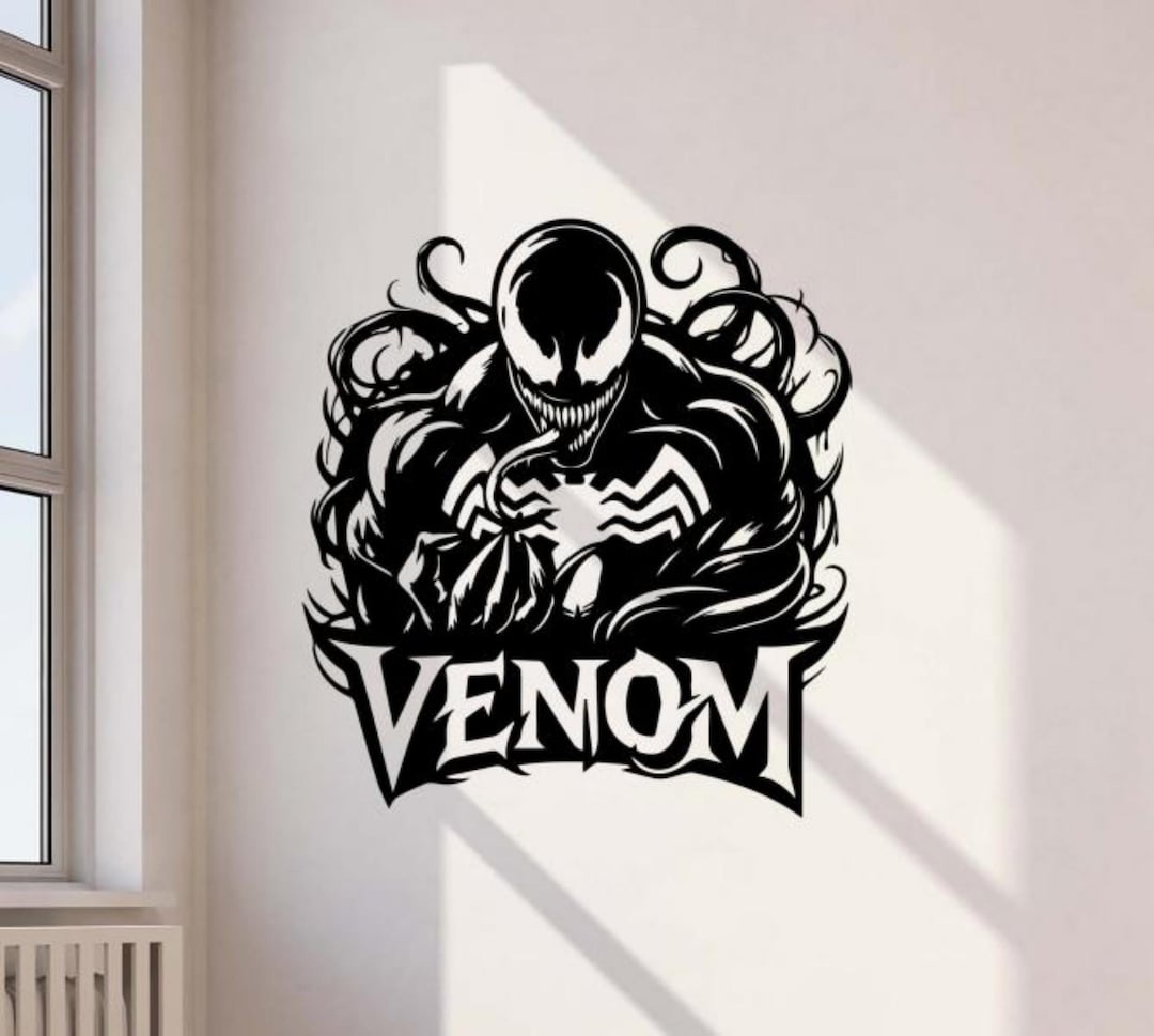 Venom Wall Decal Vinyl Sticker Carnage Spider Superhero Sign Kids Room ...