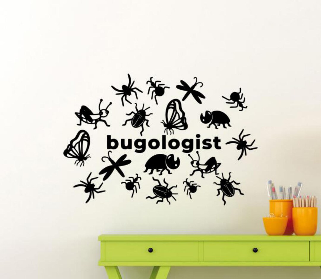 Bugologist Wall Decal Vinyl Sticker Bugs Decor Entomologist Insect Bug ...