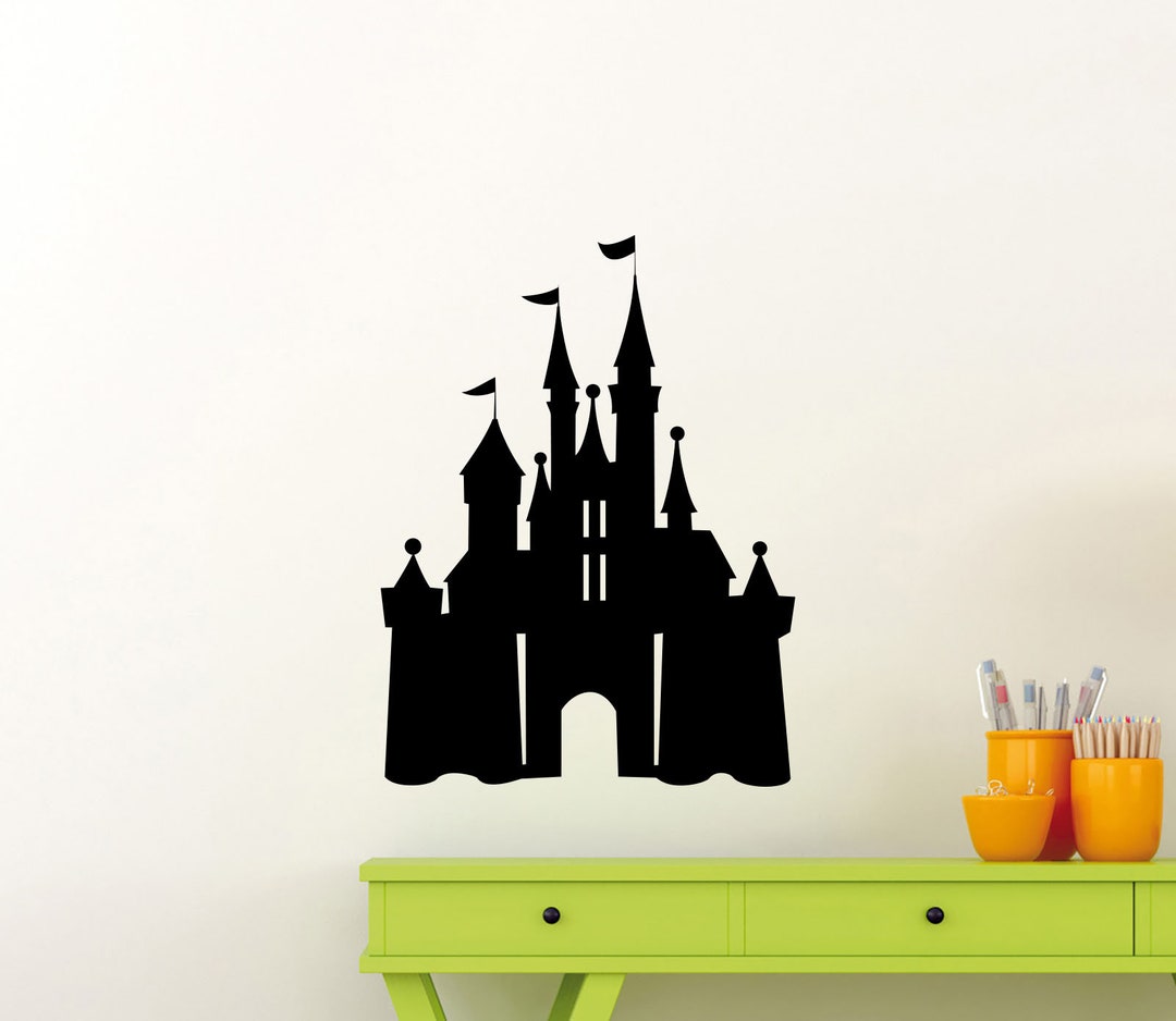 Castle Wall Decal Vinyl Sticker Magic Kingdom Wall Art Cartoon Wall ...